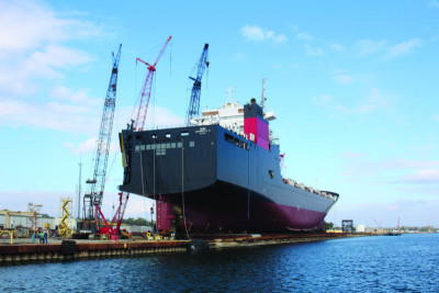 VT Halter launches second ConRo vessel for Crowley | WorkBoat